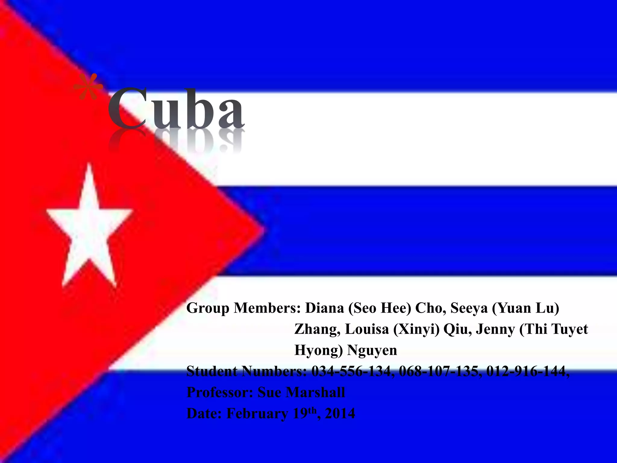 Cuba Presentation | PPTX | North America Travel | Travel Locations