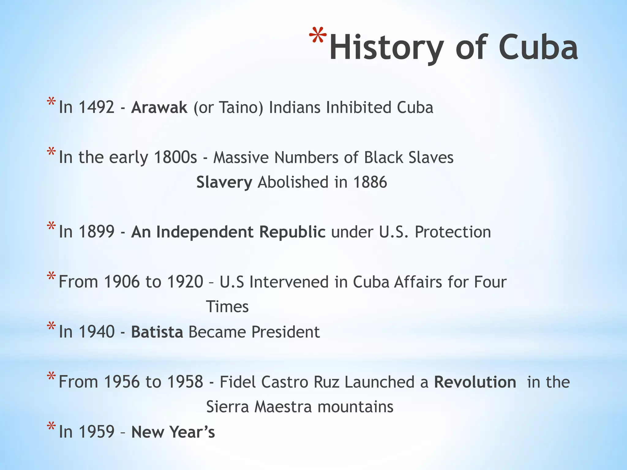 Cuba Presentation | PPTX | North America Travel | Travel Locations