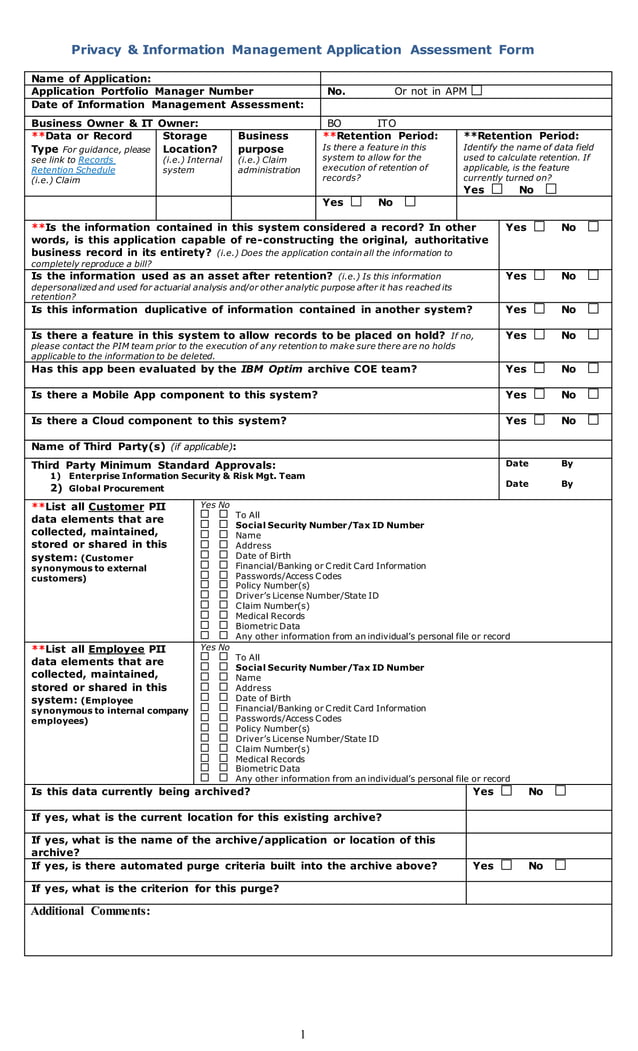 Structured Data Archiving Questionnaire Job Aid | PDF