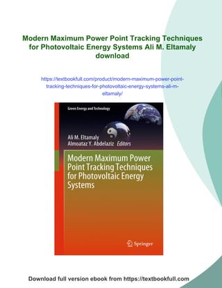 Modern Maximum Power Point Tracking Techniques for Photovoltaic Energy ...