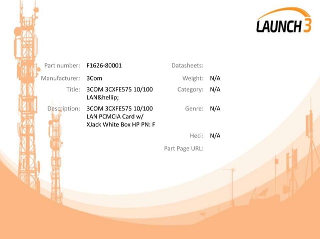 3Com F1626-80001 | PPTX