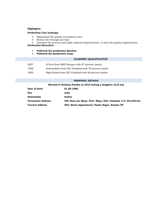 J S Pandey cv | PDF