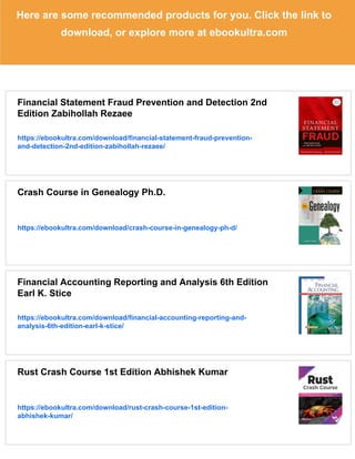 Crash Course in Accounting and Financial Statement Analysis 2nd Edition ...