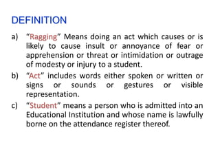 57663649-Anti-Ragging for medical and dental students | PPT | Crime ...