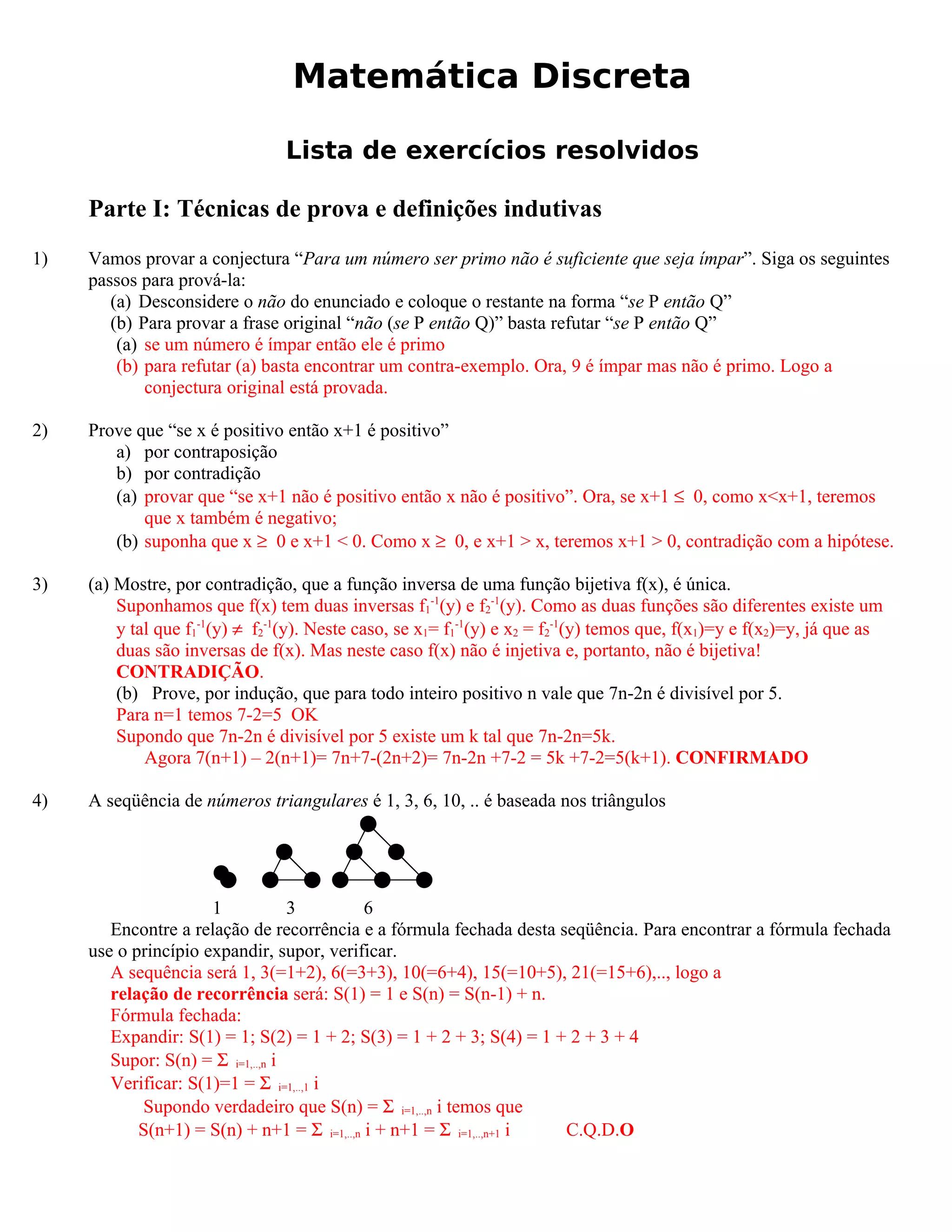 Matemática Discreta: Técnicas de prova e definições indutivas | PDF