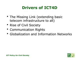 ICT for Development (ICT4D) : training guide | PPT