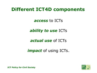 ICT for Development (ICT4D) : training guide | PPT