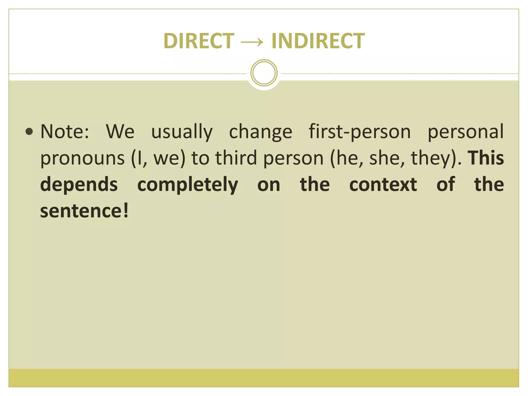 Direct and Indirect Speech | PPT
