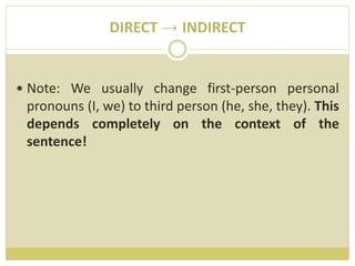 Direct and Indirect Speech | PPT