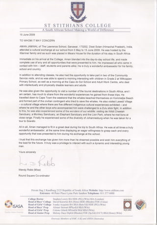 Ms Wendy Robb's Recommendation for Aman Jamwal | PDF