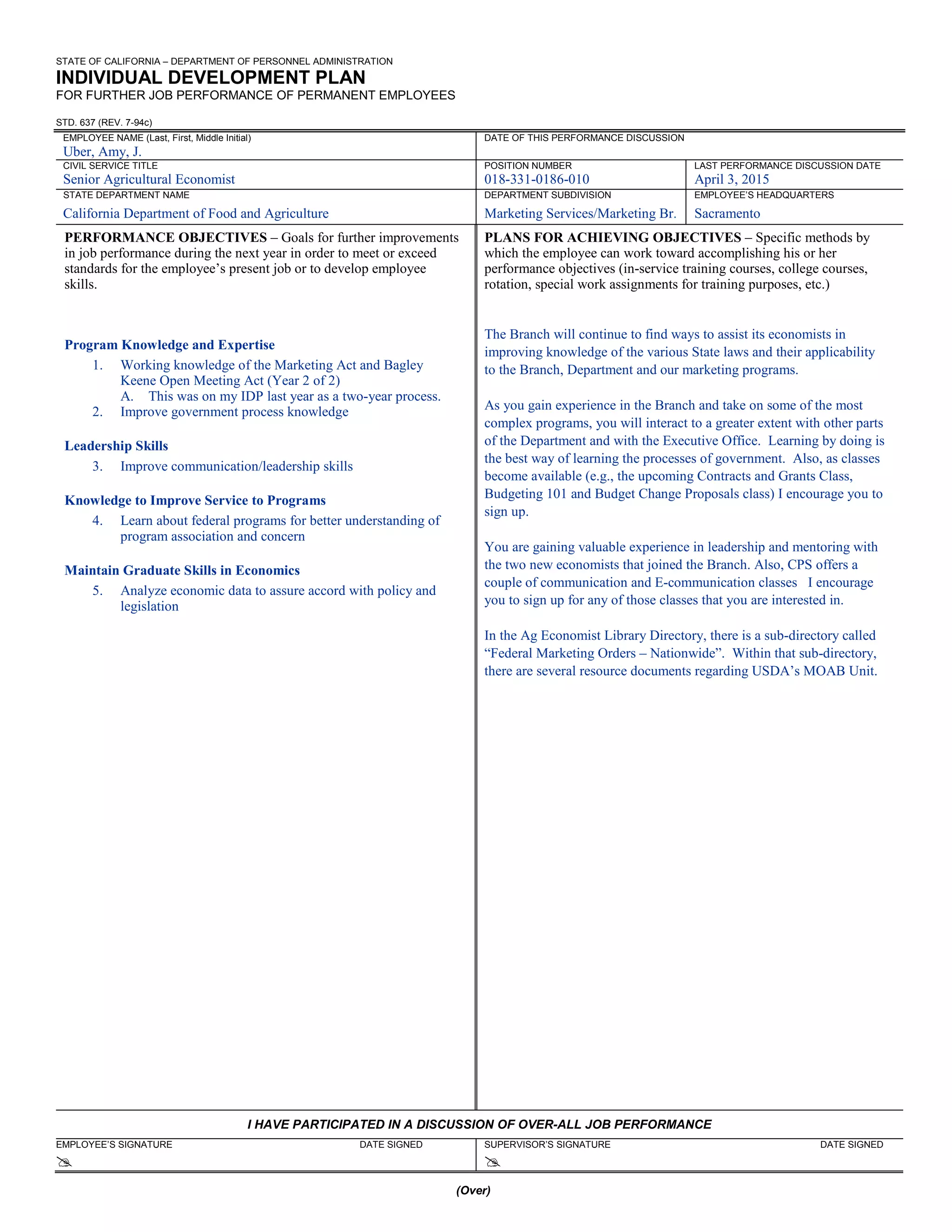 2015 IDP - AU-Revised | PDF