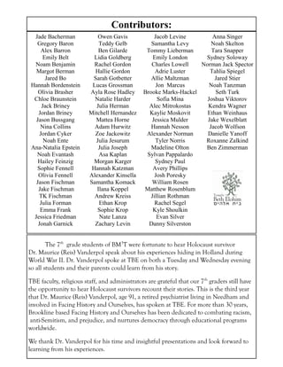 7th Grade Holocaust Book 5773 | PDF