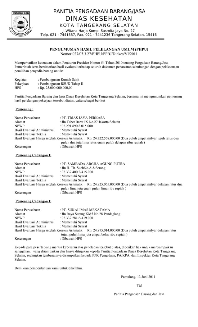 57750500 pembangunan-rsud | PDF