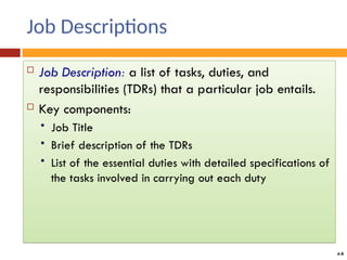 Elements of work flow analysis and how work flow is related to an ...