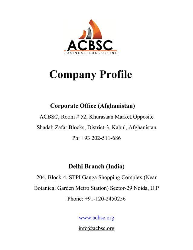 Company_Profile_ACBSC_v11Li | PDF | Management Consulting Industry ...