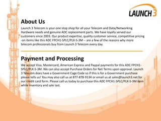 ADC FPCH1-SPLC/PLX-S-3M | PPT