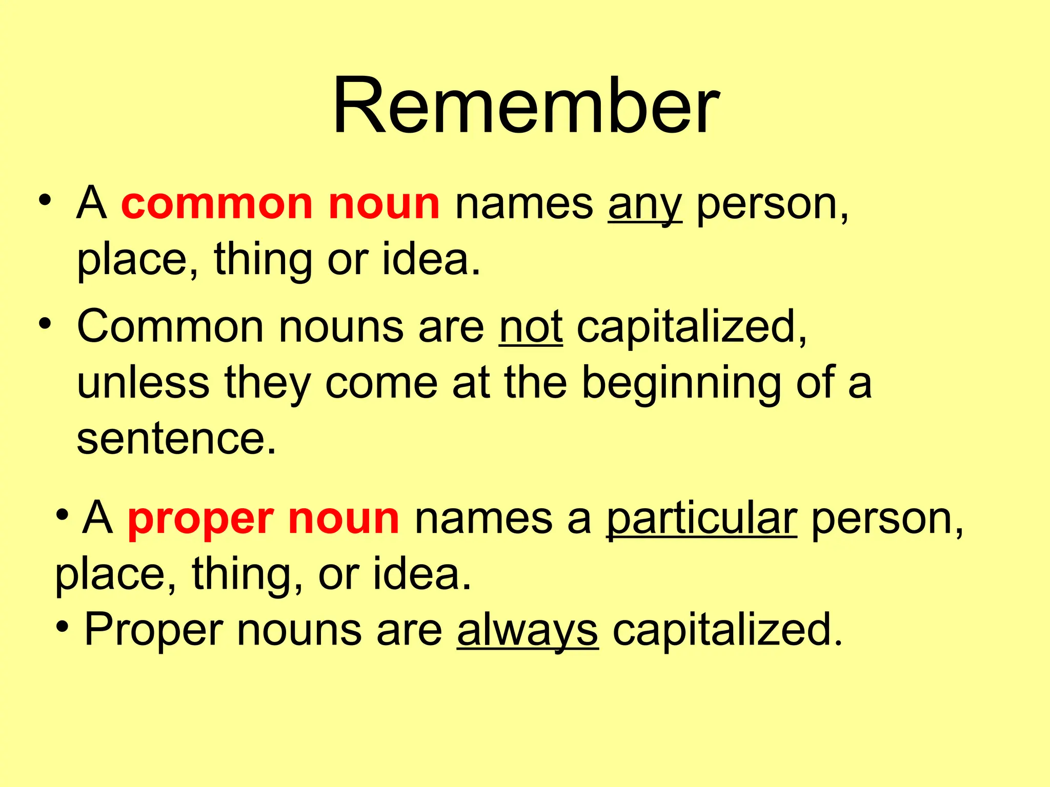 Nouns-Common and proper nouns- cycle one.ppt