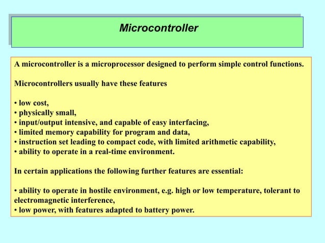 Microprocessor And Microcontroller Based Systemsppt Computing Technology And Computing