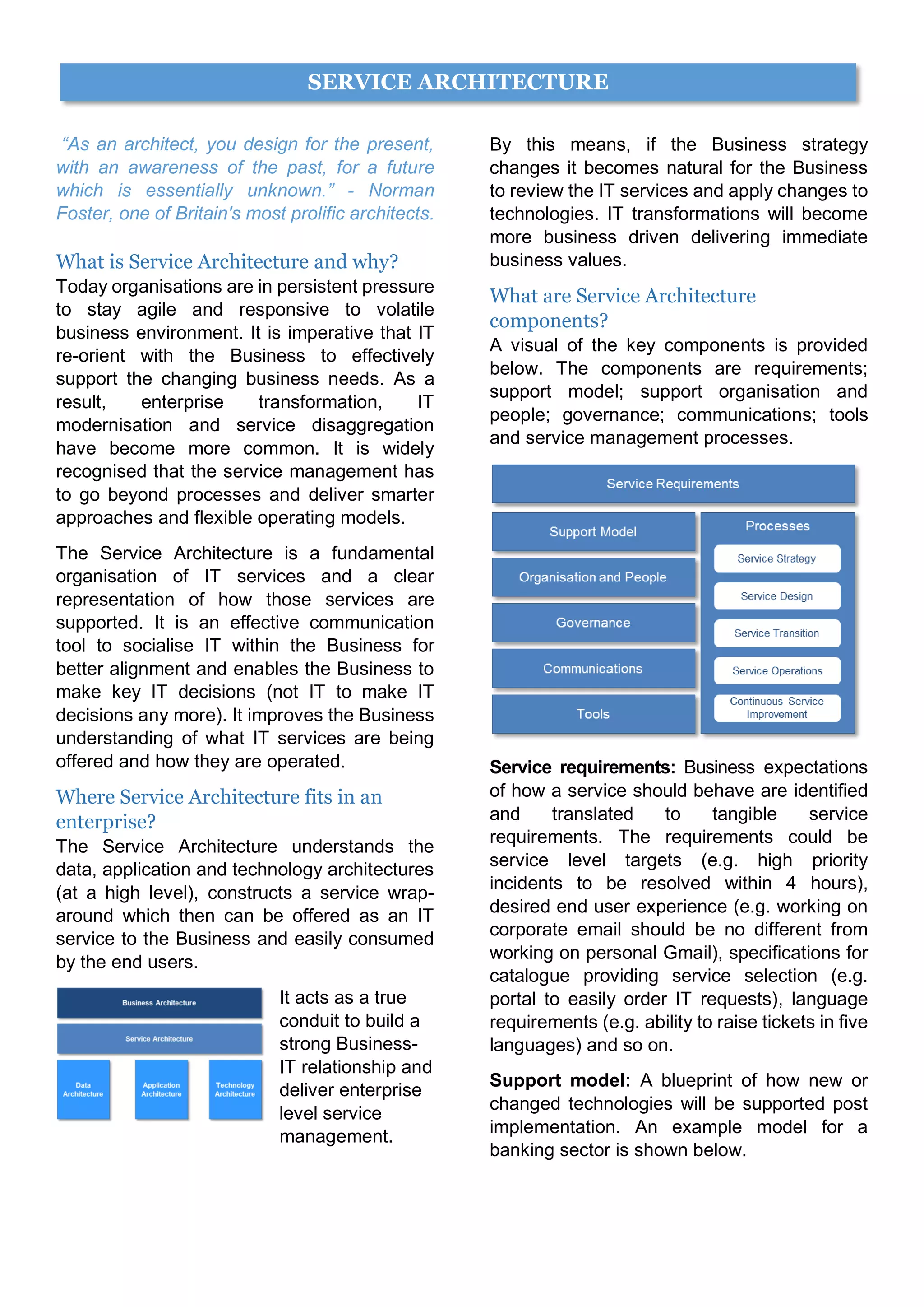 Service Architecture | PDF