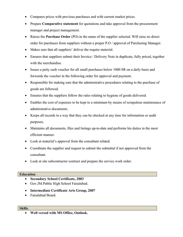 Aqib CV 31.08.2015 | Business | Business and Finance