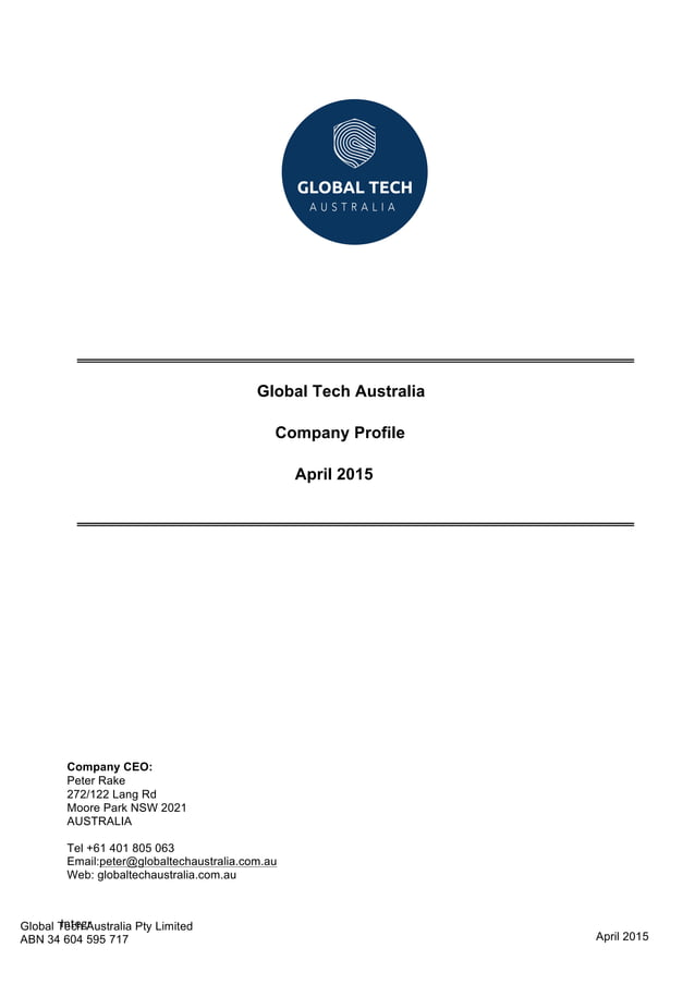 GTA Company Profile April 2015 | PDF