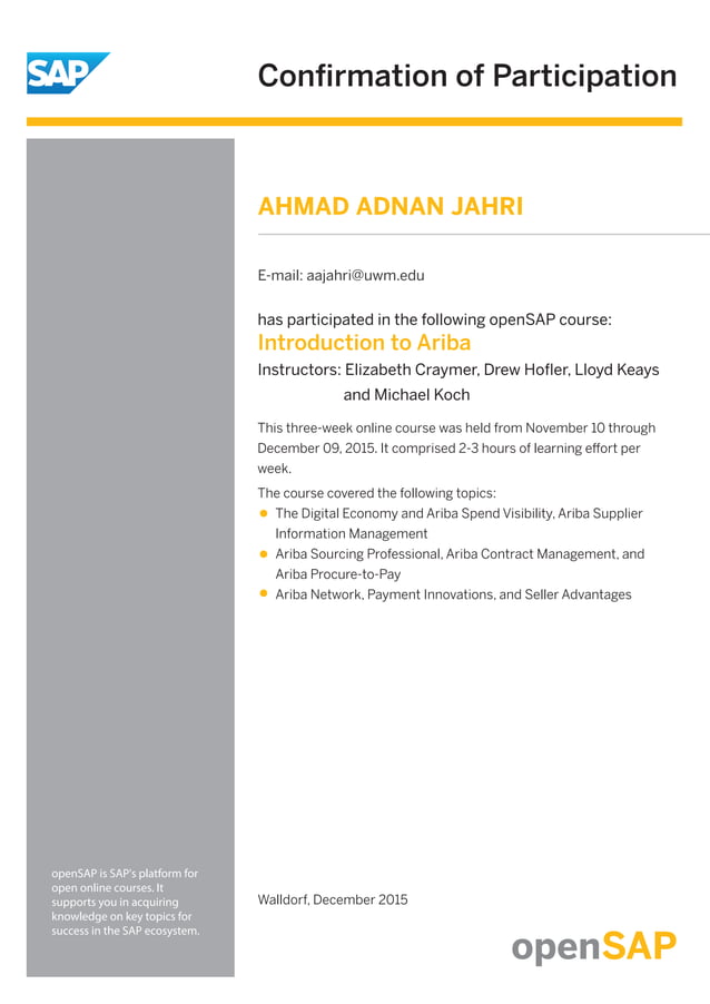 Introduction to Ariba | PDF