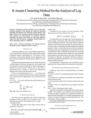 K-means Clustering Method for the Analysis of Log Data | PDF