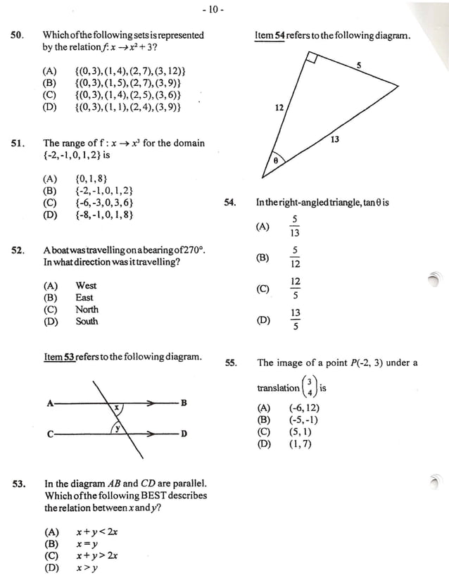 Cxc Maths 2009 P1 Pdf