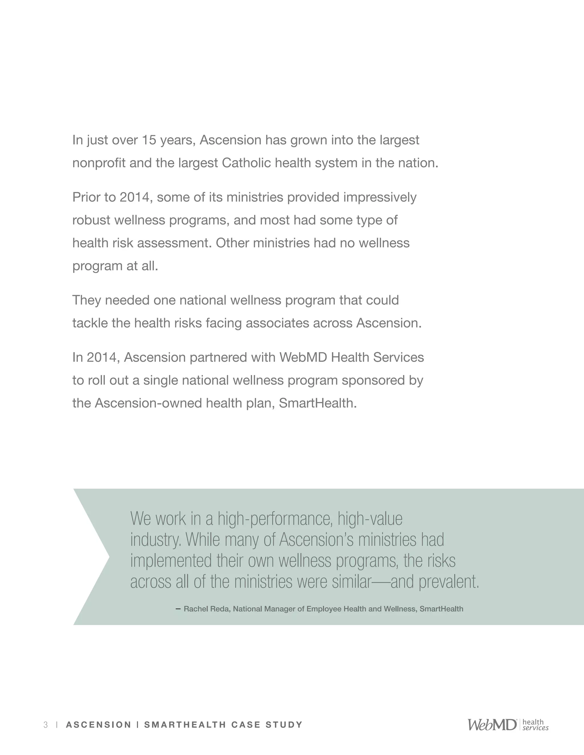 WebMD-Ascension Case Study | PDF