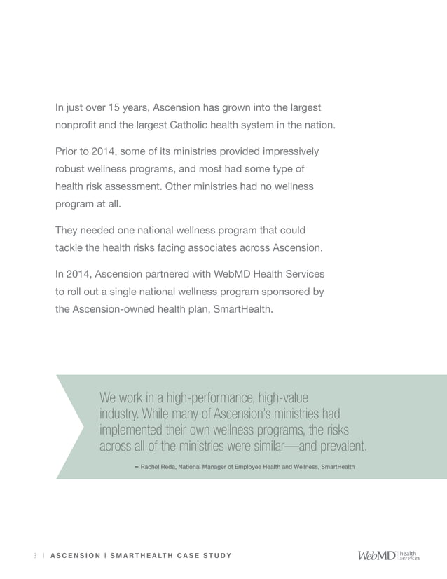 WebMD-Ascension Case Study | PDF