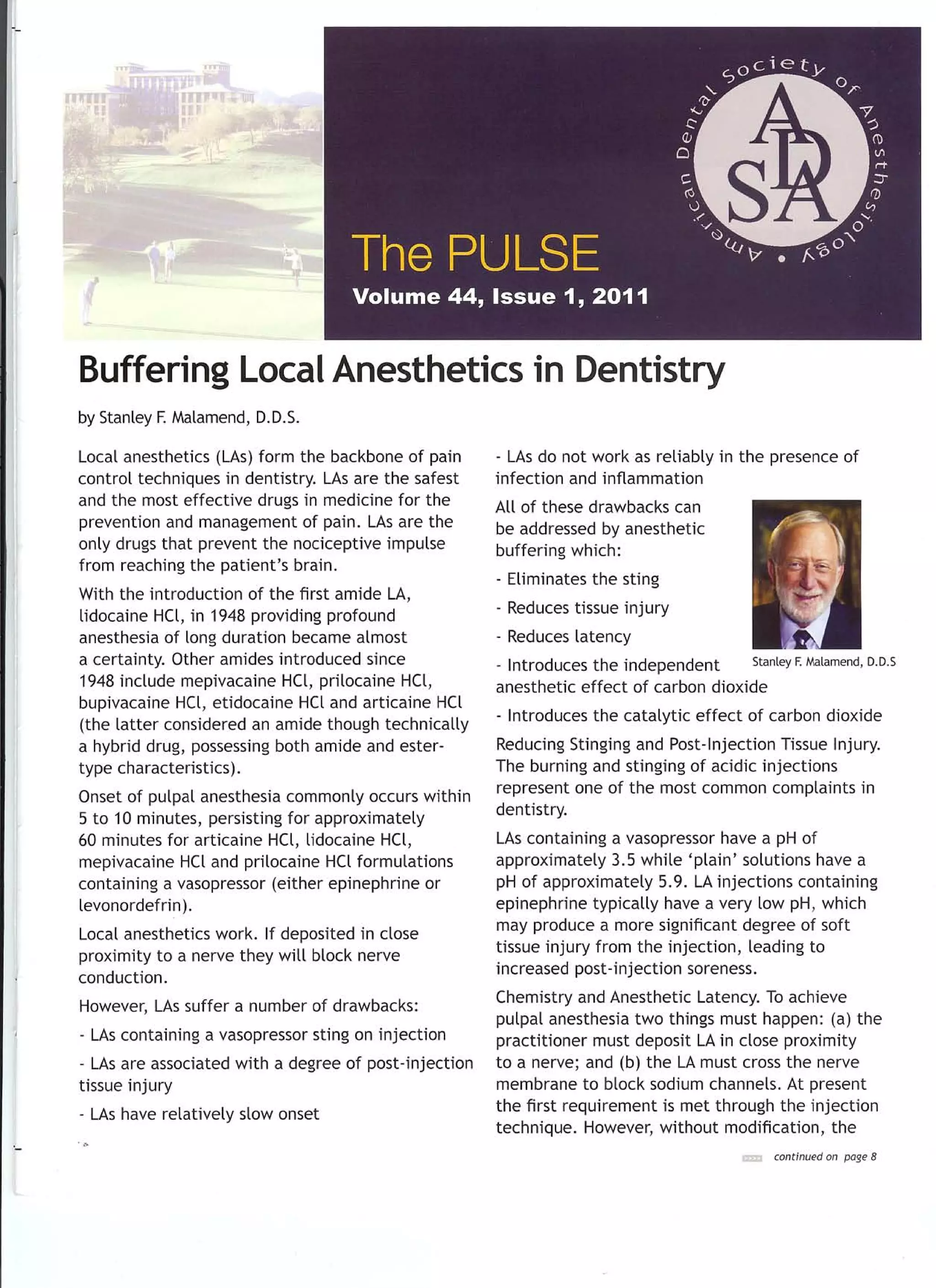 Buffering Local Anesthesia | PDF | Surgery | Medical Health