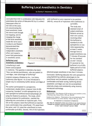 Buffering Local Anesthesia | PDF