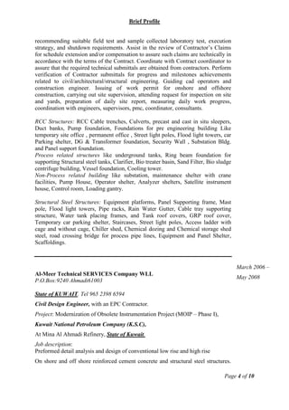 Brief Profile Sanjeev Kadam - 2016 | PDF