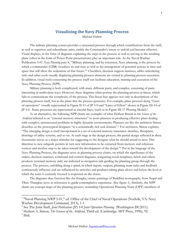Visualizing the Navy Planning Process PDF | PDF