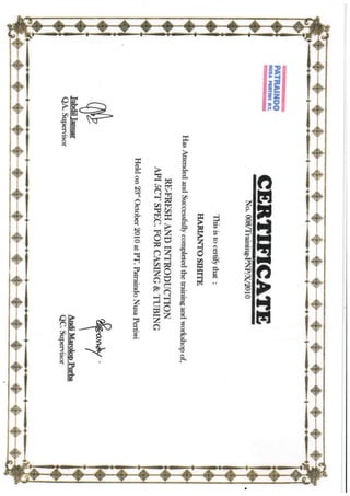 10. Certificate API 5CT for Casing Tubing | PDF
