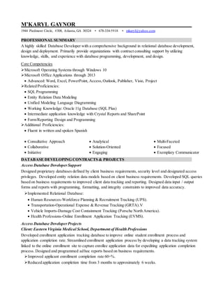 Resume_GaynorMKaryl_0616 | PDF