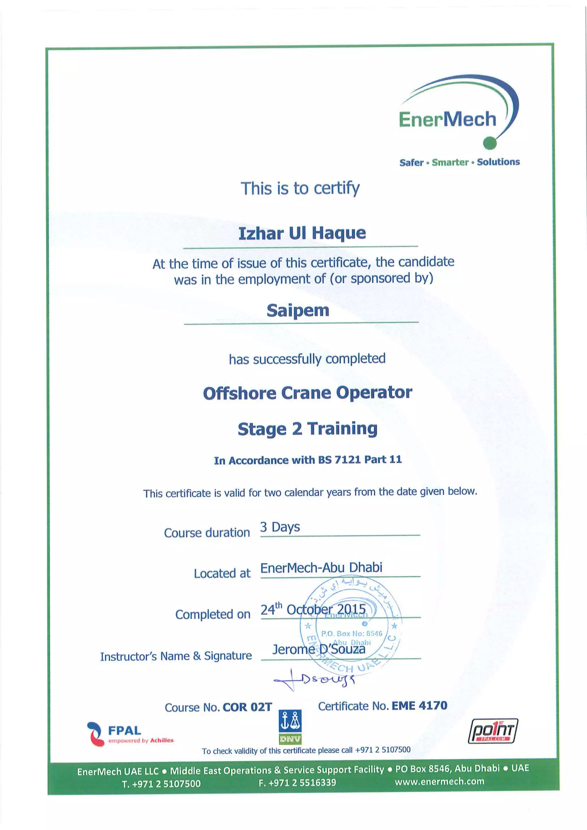 EnerMech Stage 1 & 2 | PDF