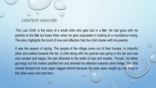 the lost child ppt | PPTX | Bereavement | Family and Relationships
