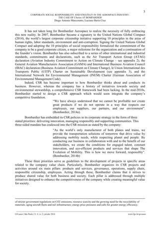 Corporate social responsibility and strategy in the aerospace industry ...