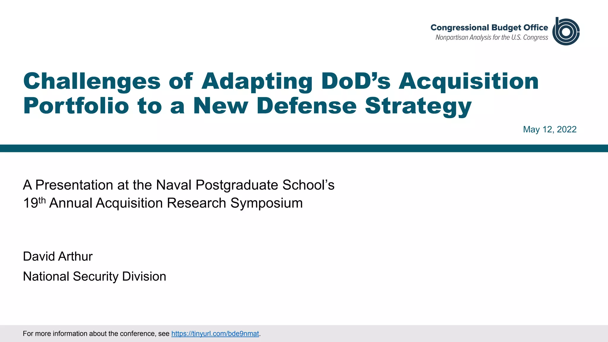 Challenges of Adapting DoD’s Acquisition Portfolio to a New Defense ...