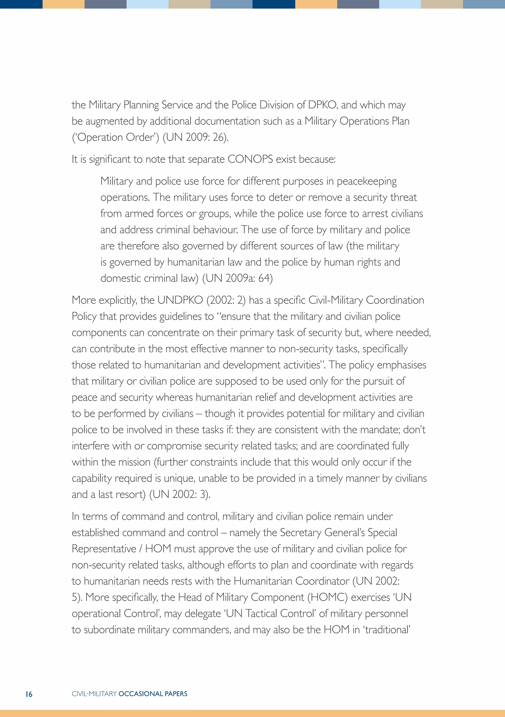 Civil-Military Occasional Paper 3/2011: Situating Police and Military…