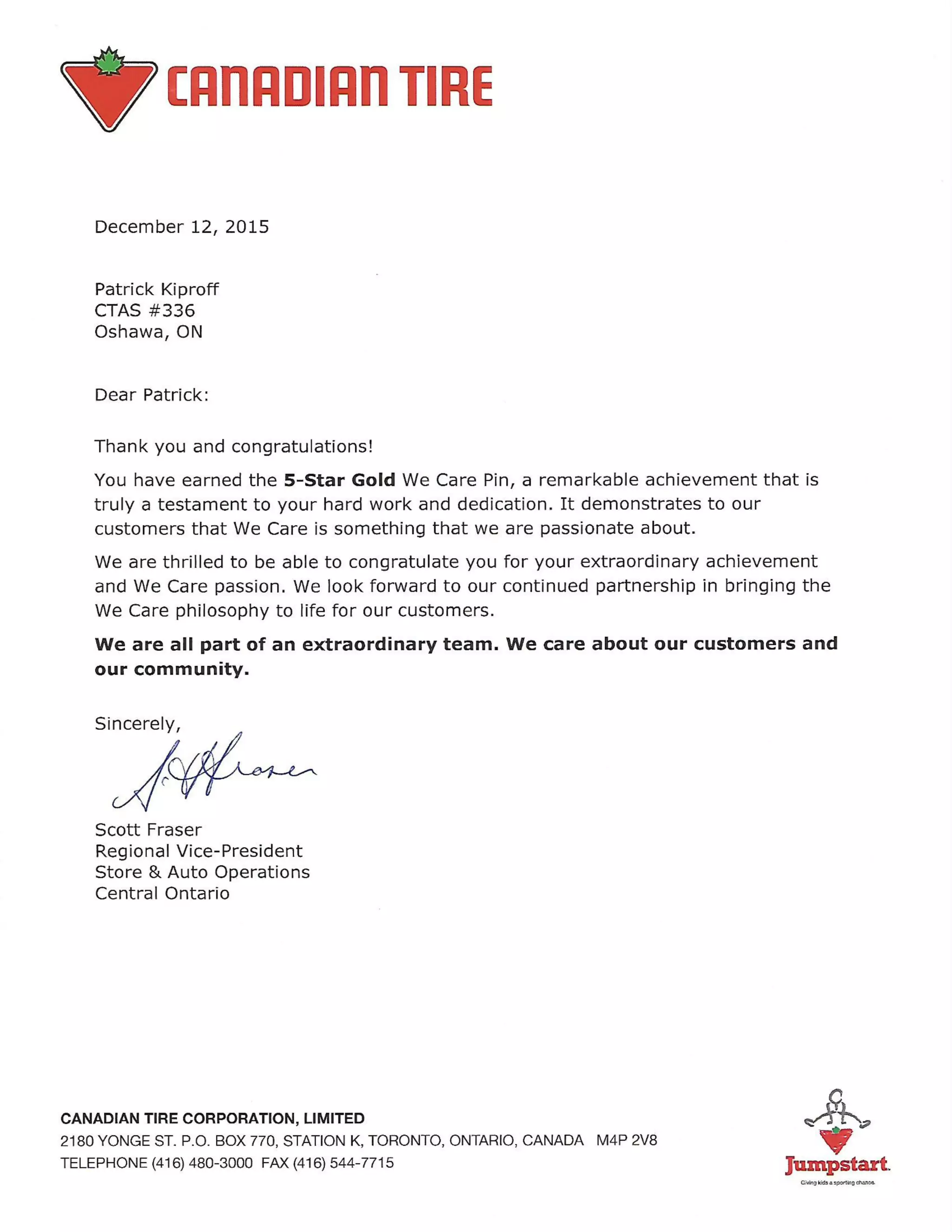 CTC Reccomendation Letter Gold | PDF