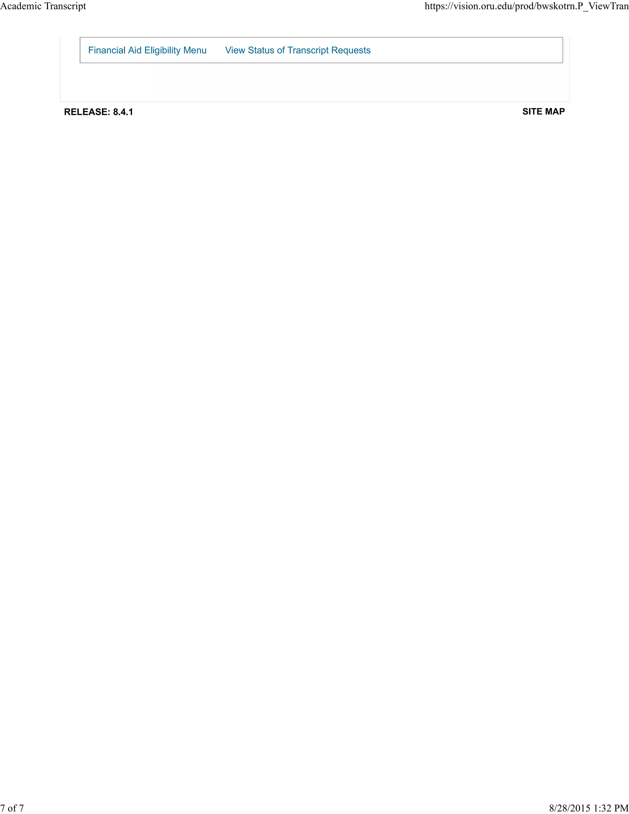 Daniel Clark's ORU Transcript | PDF