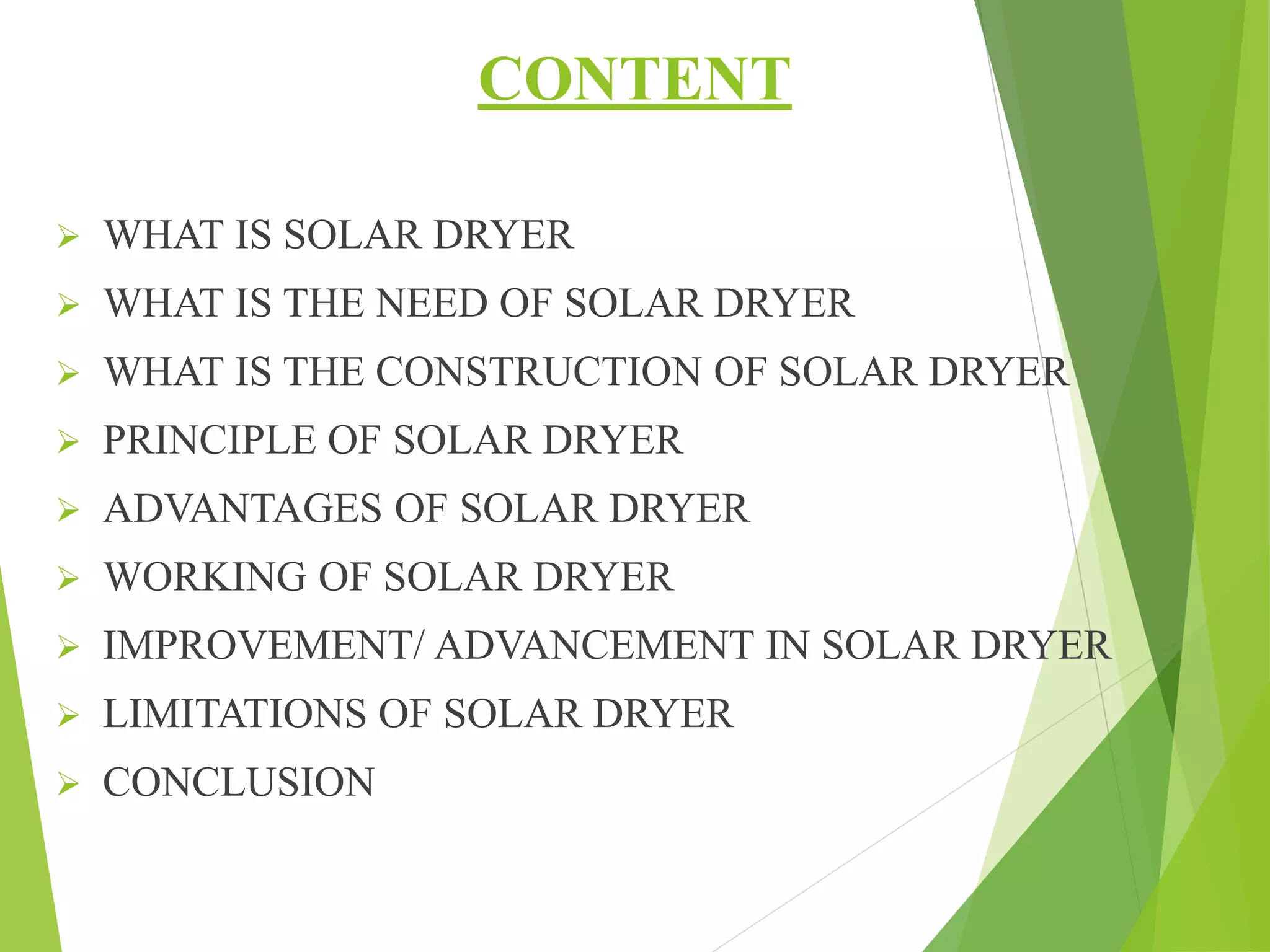 SOLAR DRYER ppt | PPTX