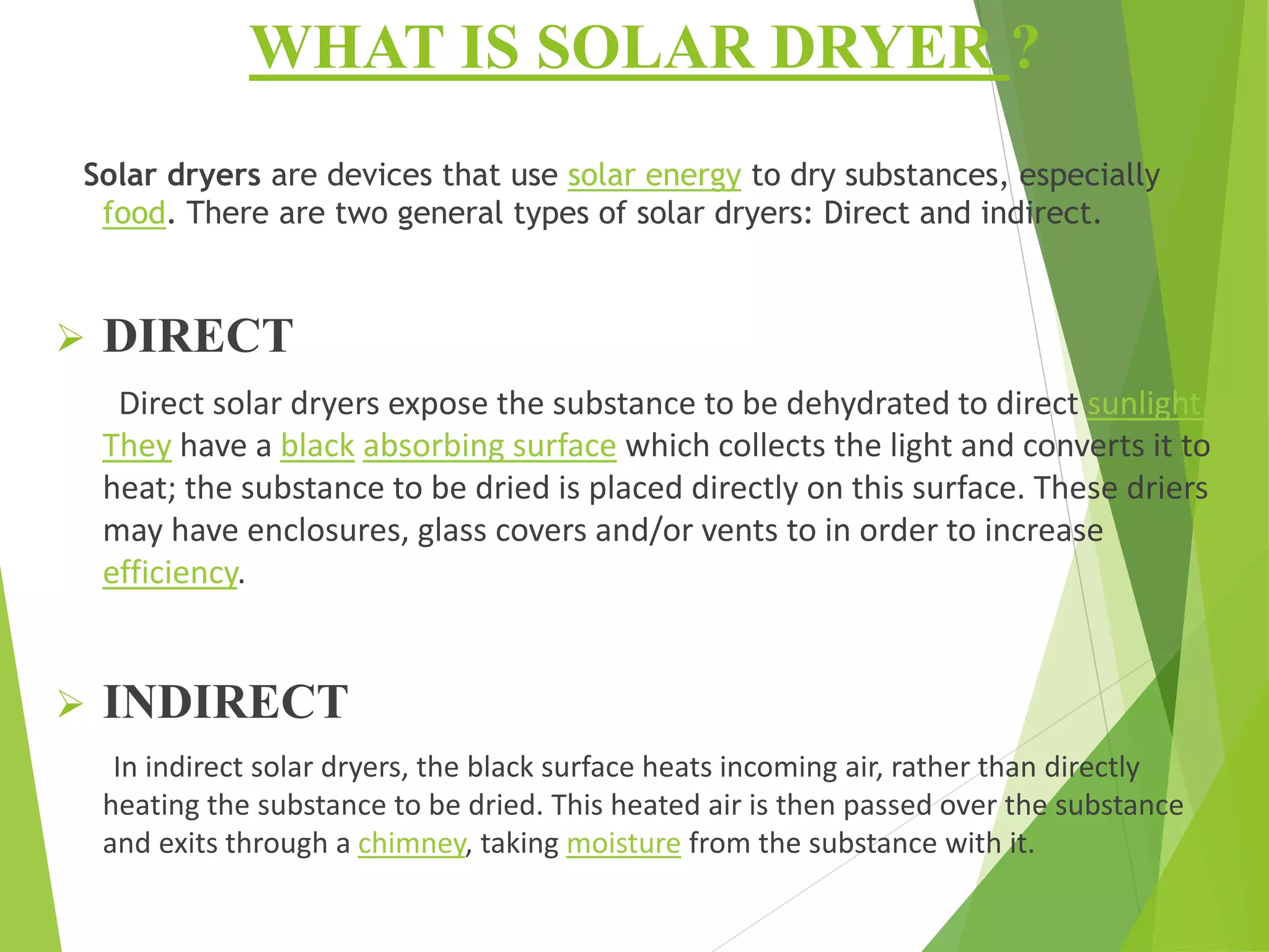 SOLAR DRYER ppt | PPTX