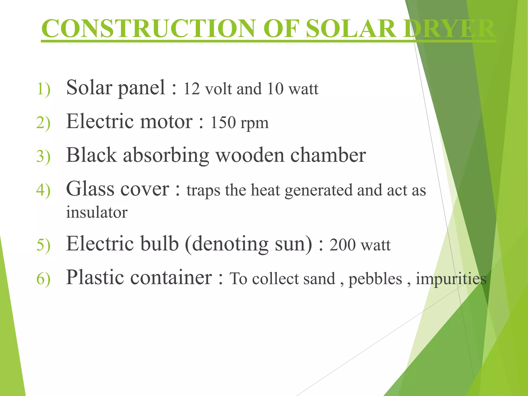 SOLAR DRYER ppt | PPTX