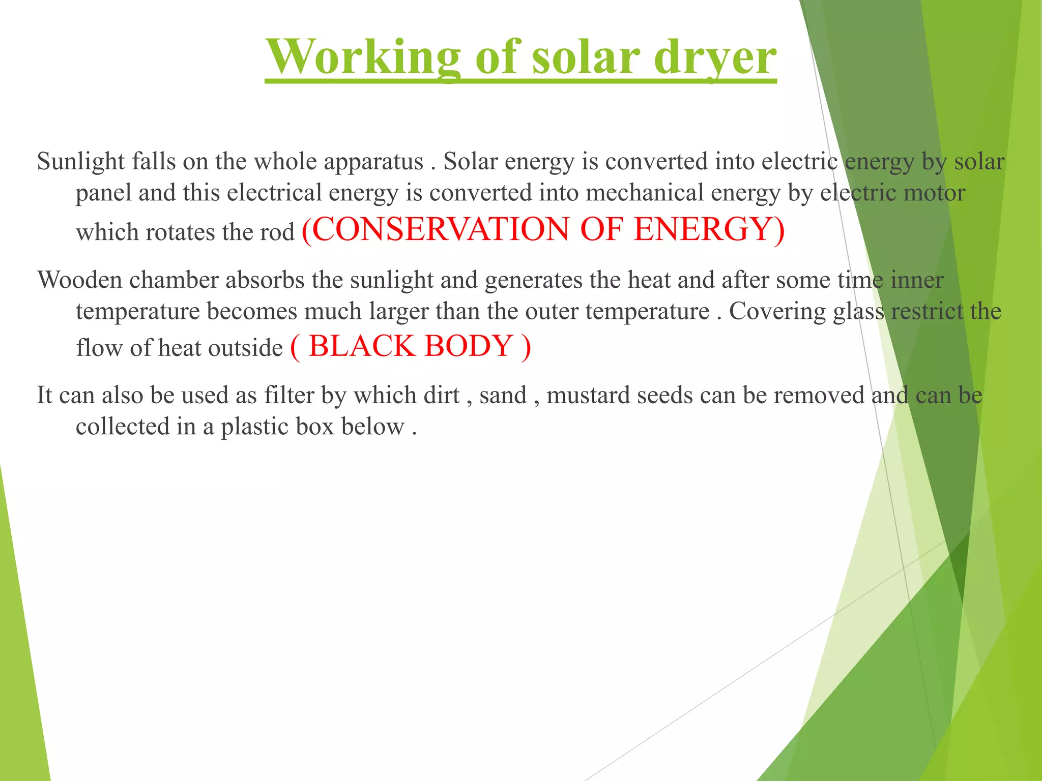 SOLAR DRYER ppt | PPTX