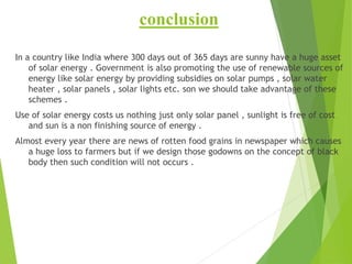 SOLAR DRYER ppt | PPTX