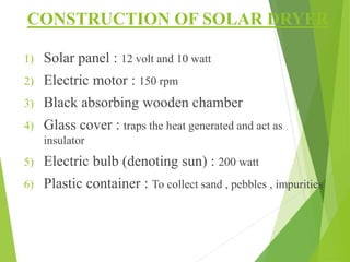 SOLAR DRYER ppt | PPTX