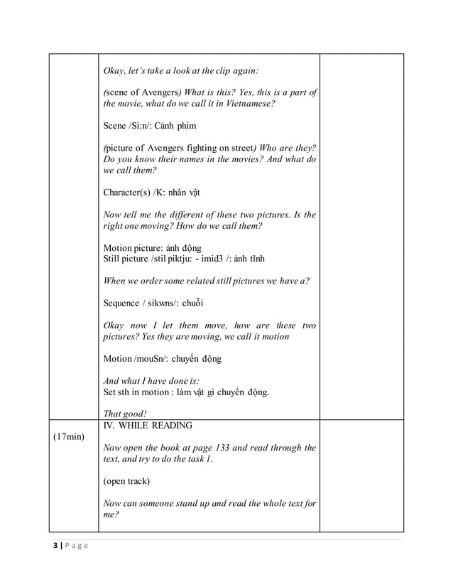 LESSON PLAN reading unit 13 | DOCX